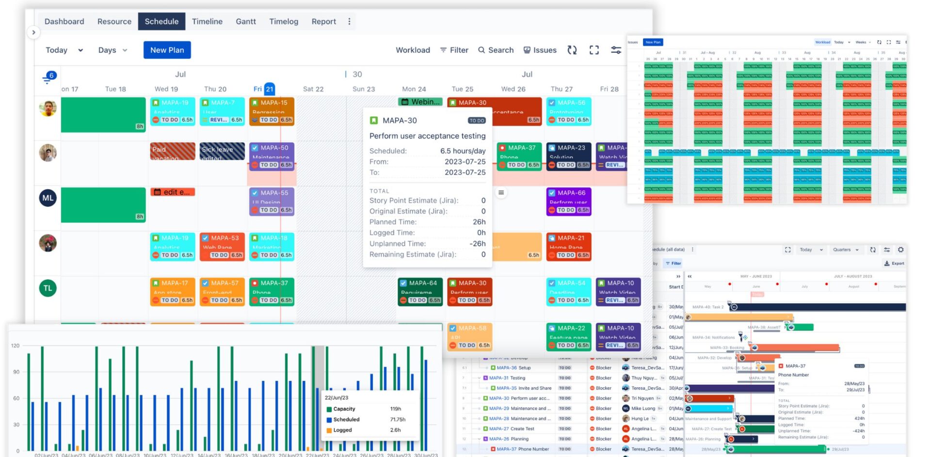 Jira Project Management | TeamBoard ProScheduler | DevSamurai
