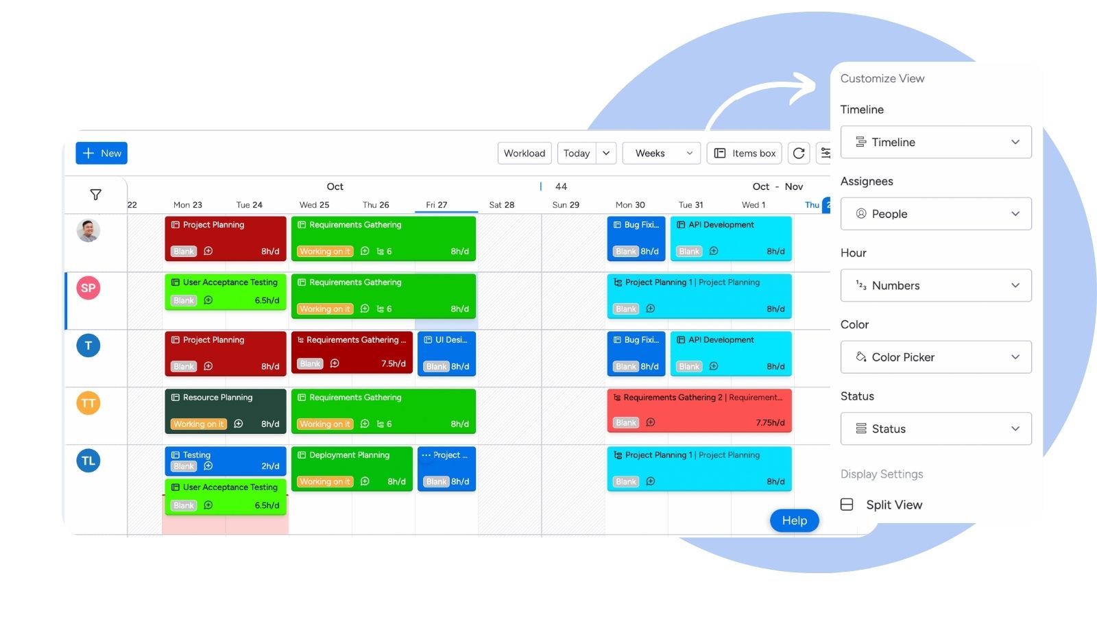 TeamBoard - Resource Planning Product of monday.com