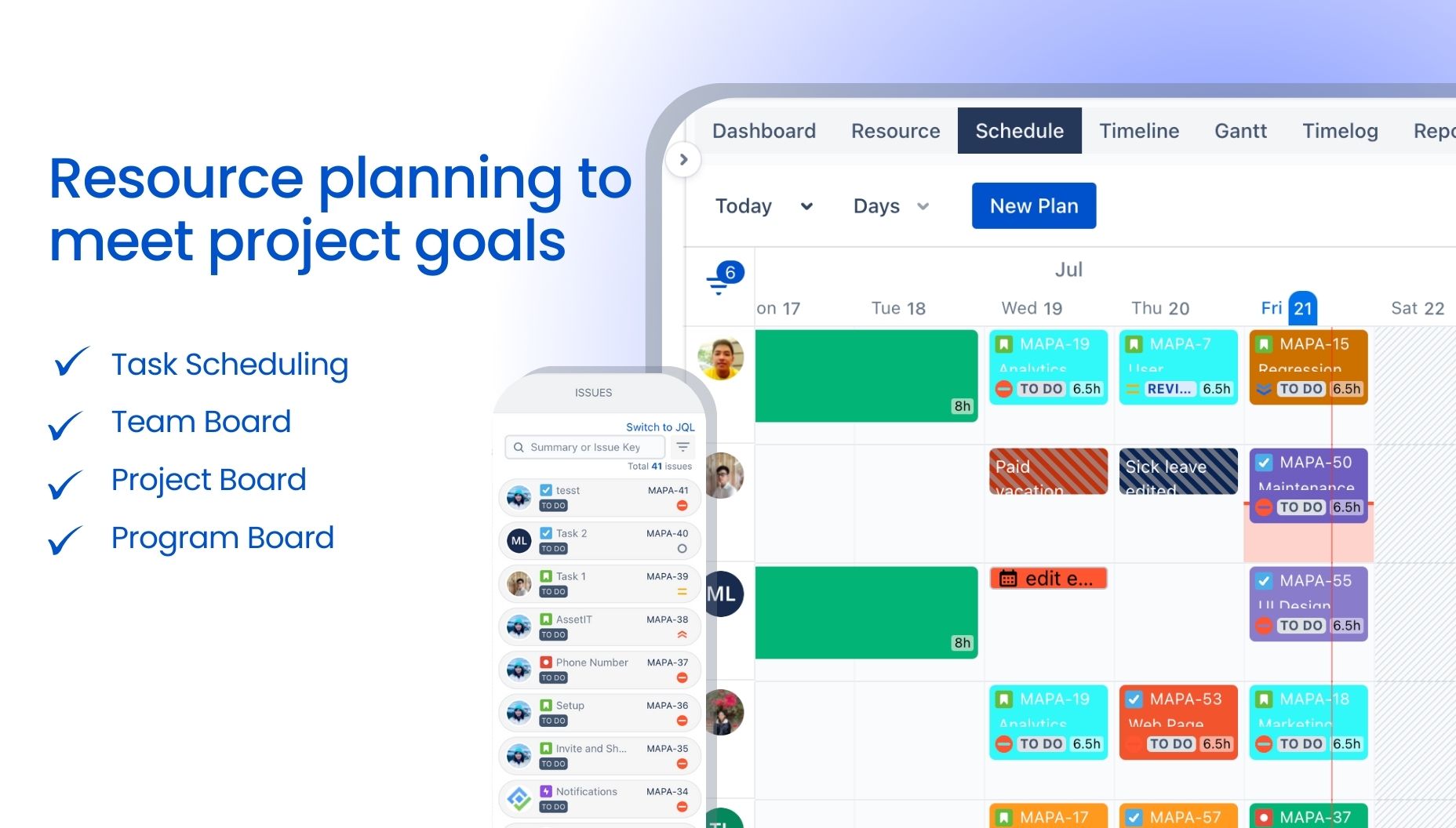 Resource Planning and Project Management in Jira for Operations