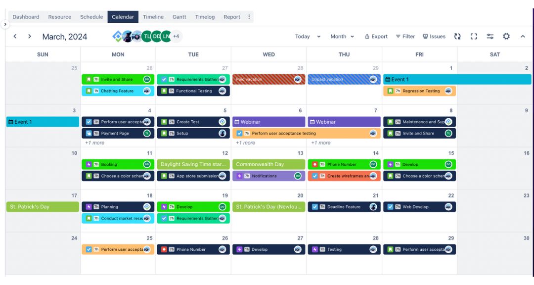 ProScheduler Features - TeamBoard - Resource planning, project ...