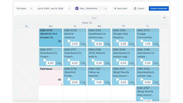 Time tracking, Timesheets for Jira - TeamBoard - Resource planning ...