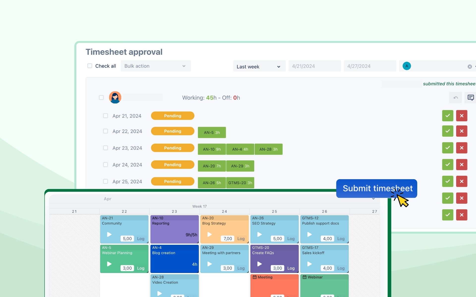 Jira Time Tracking with TimePlanner